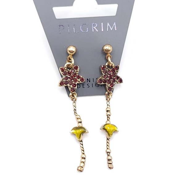 Pilgrim | Jewelry | Pilgrim 4k Gold Plated Swarovski Crystal Earrings ...